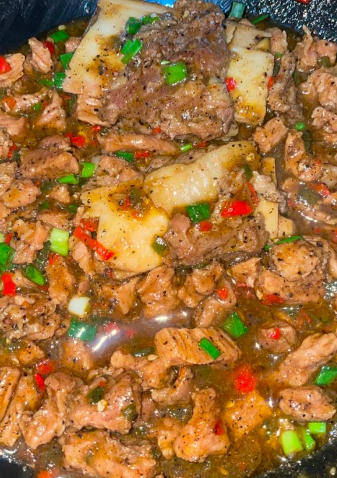 Resep Sapi Lada Hitam / Blackpaper oleh Fithria Pipit Annisa - Cookpad