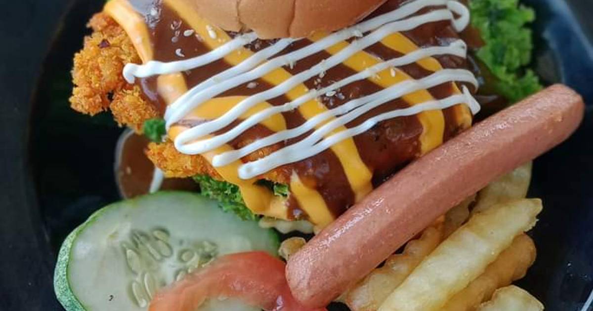 Resipi Burger chicken chop oleh Wan Zura - Cookpad