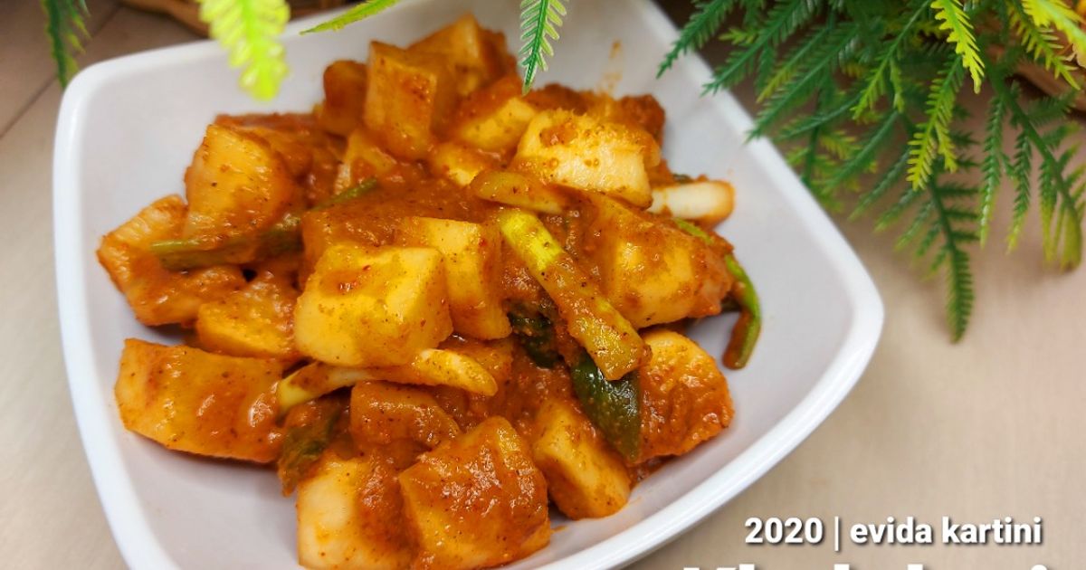 Resep Kkakdugi (Kimchi Lobak) oleh Evida Kartini - Cookpad