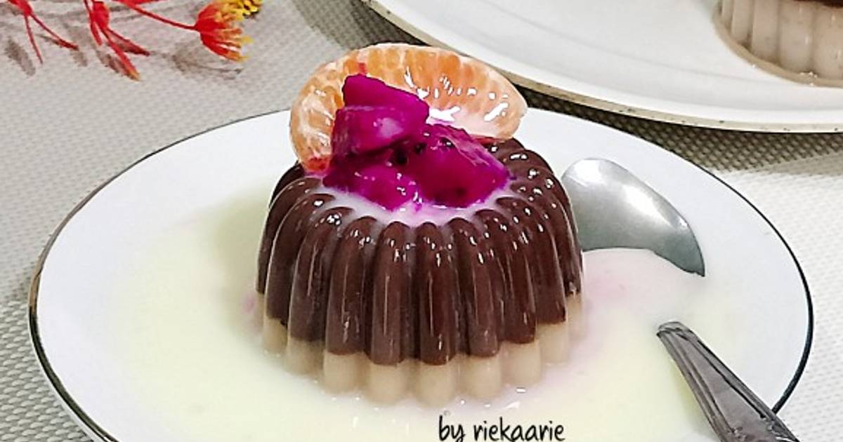 113 resep puding coklat topping buah jeruk enak dan mudah - Cookpad