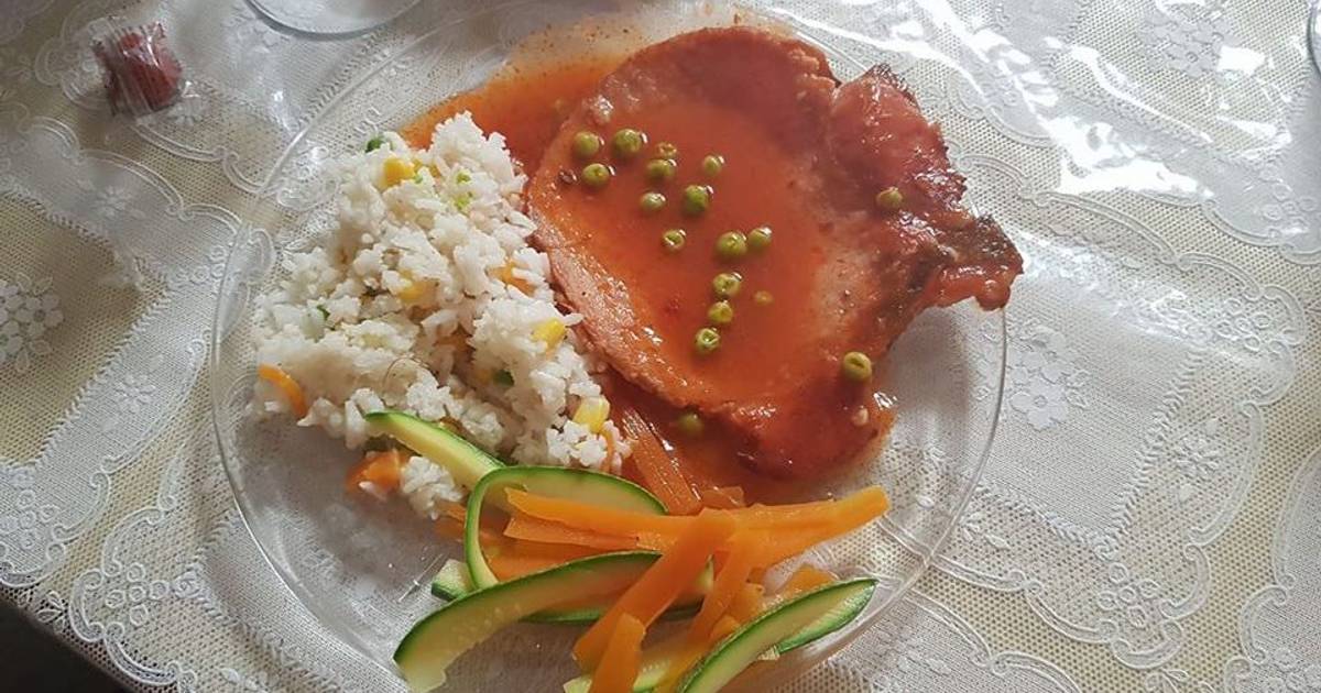 Chuleta ahumada con piña - 20 recetas caseras- Cookpad