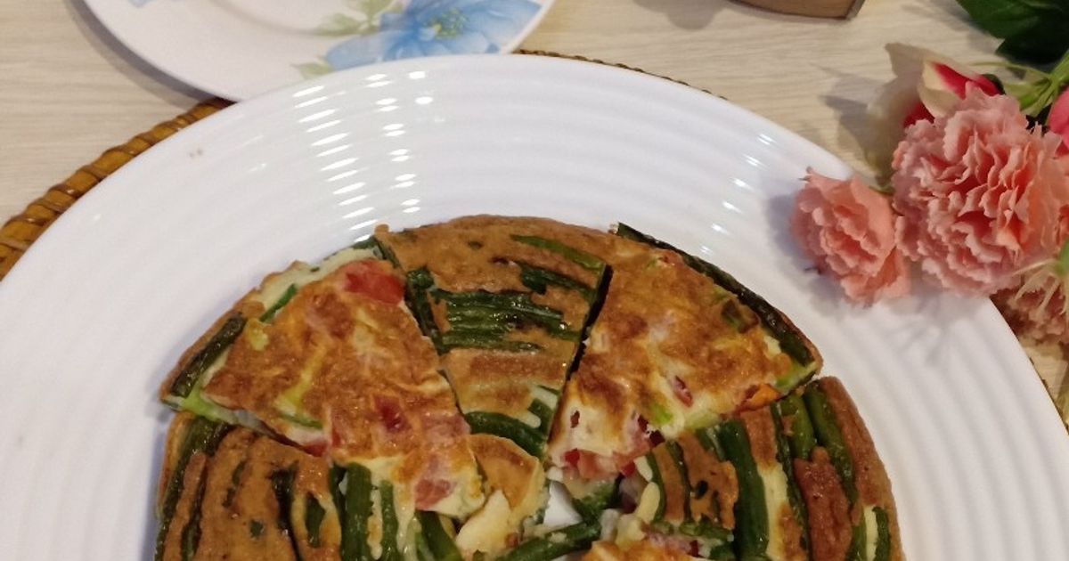 Resep Pizza Telur Kacang Panjang oleh Jelita - Cookpad