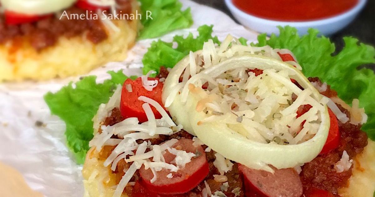Resep Mini Rice Pizza With Black Pepper Beef / Pizza Nasi Sisa oleh ...