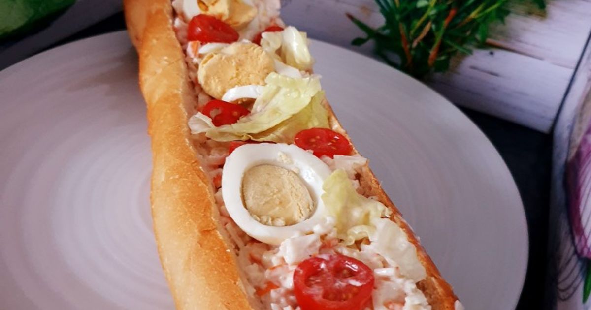 Refreshing Sandwich With Imitation Crab And Fresh Vegetables 😋 Recipe ...