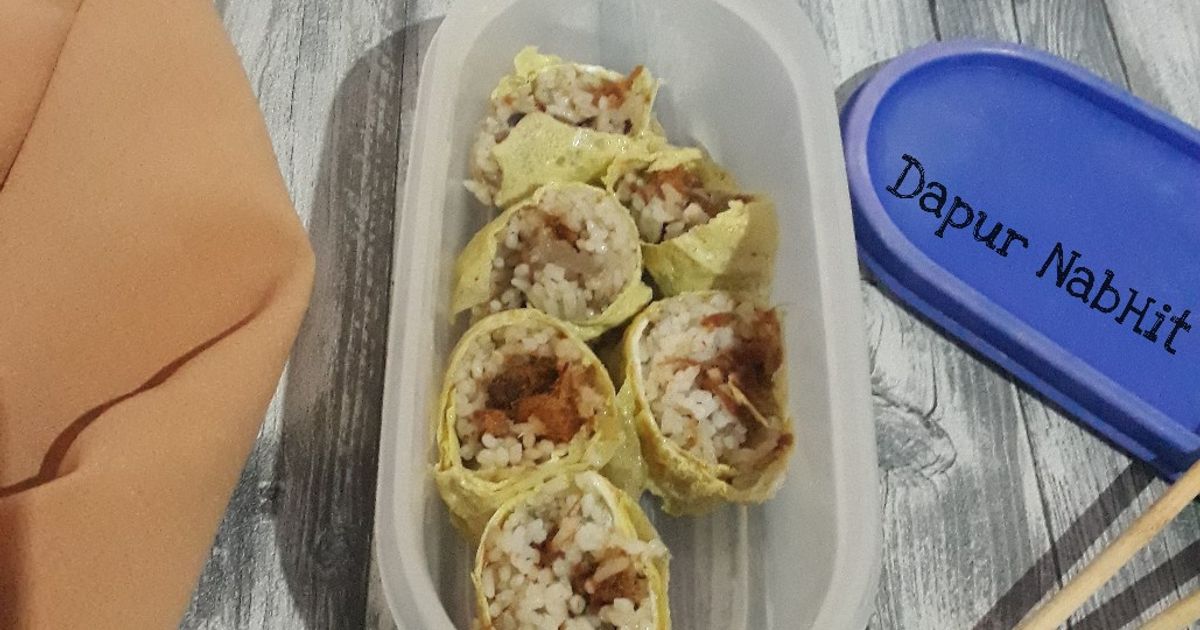 Resep Nasi Abon Telang Gulung Telur oleh Dapur NAAFA - Cookpad