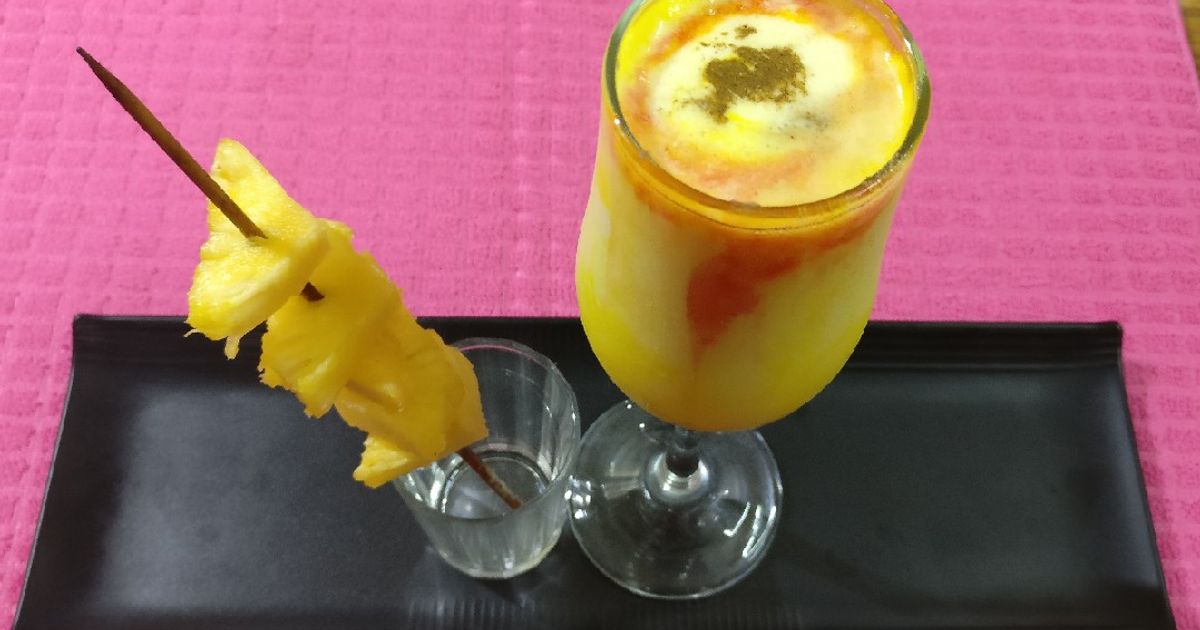 Pine Apple Lassi Recipe by Chef Alka Singh Tomar.(Blogger) - Cookpad