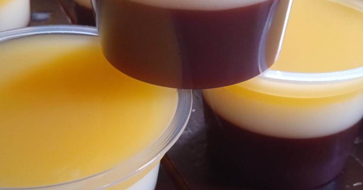 Resep Puding tiga rasa oleh Ratna Haryani - Cookpad