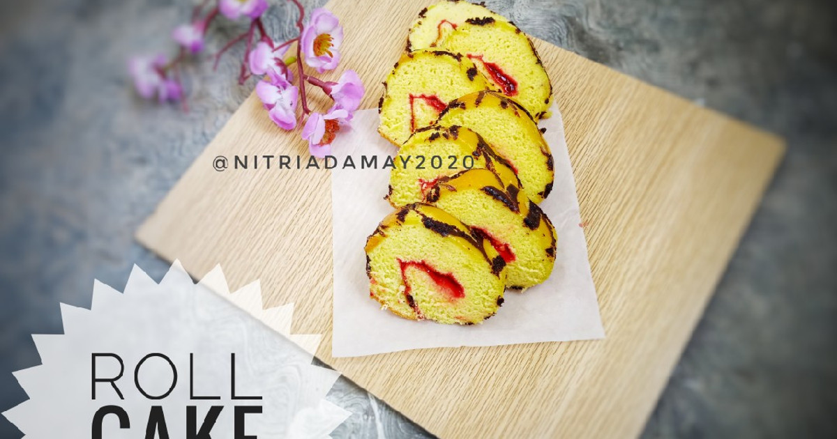 Resep Roll Cake Ekonomis 3 Telur All In One Method oleh Nitria damay ...