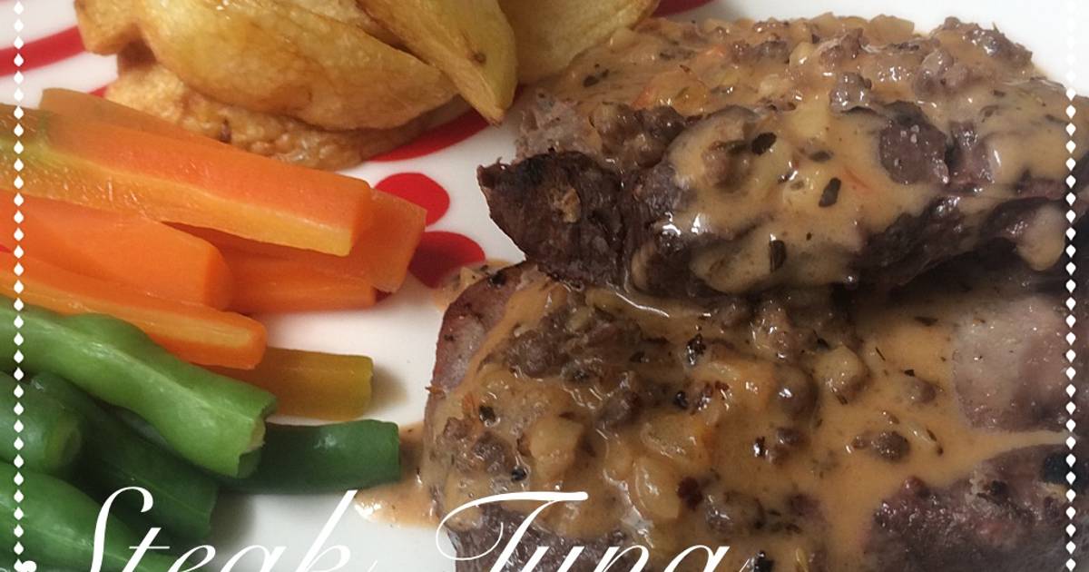 Resep Steak Tuna saus jamur oleh Ala Mama Nana - Cookpad