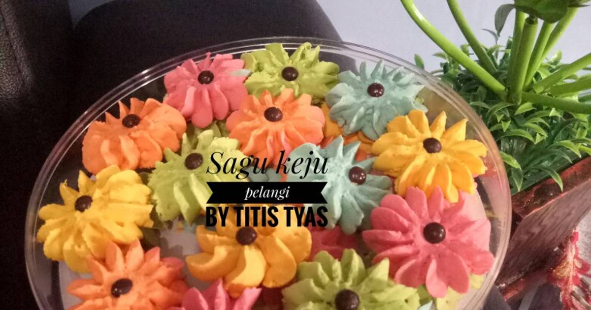 Resep Sagu keju pelangi oleh KIBI's Cake - Cookpad