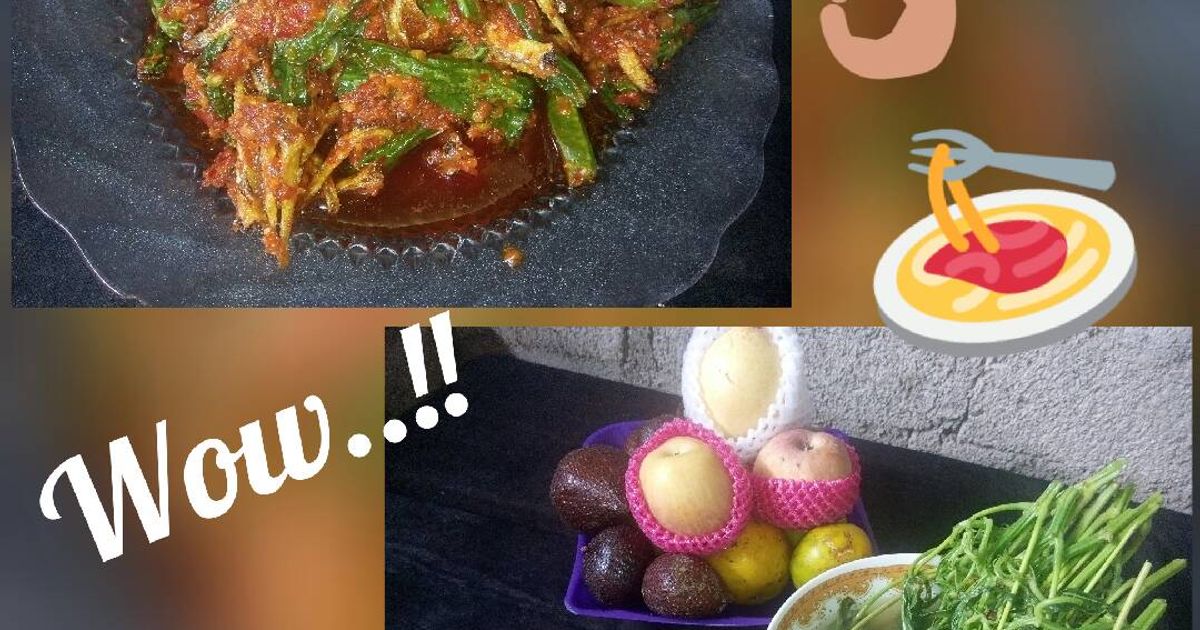 Resep Sambal Teri Kacang Panjang Dan Sayur Pucuk Daun Singkong oleh ...