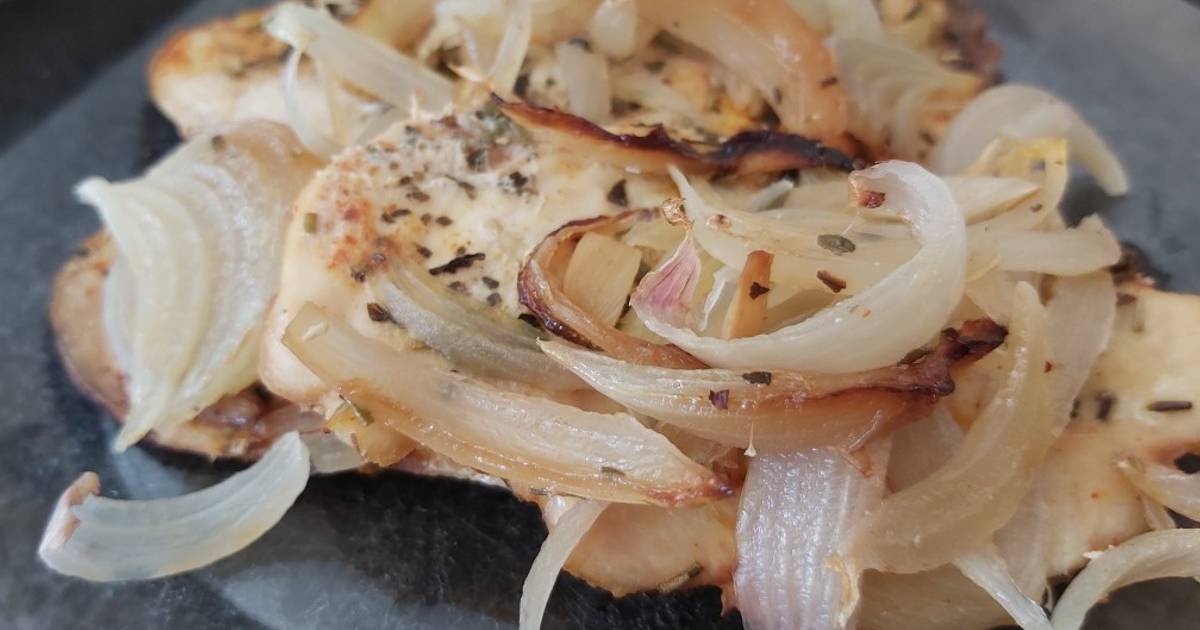 Pollo con cebolla al horno Receta de Albagoon GA- Cookpad