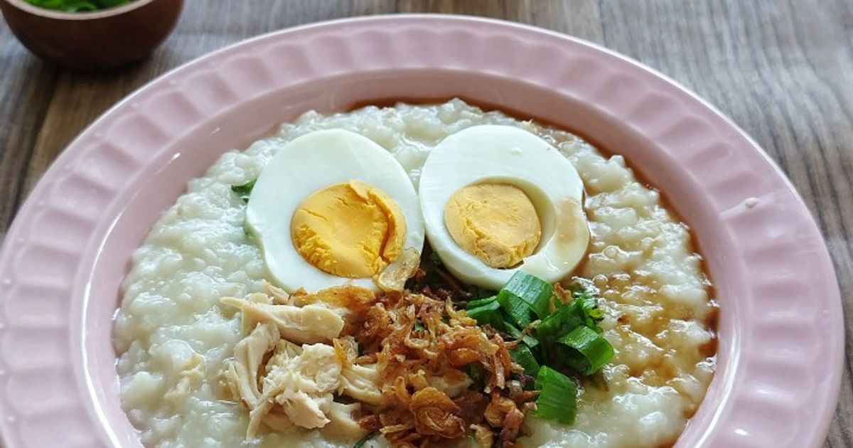 Resep bubur ayam cina masak ricecooker rumahan enak dan mudah - Cookpad