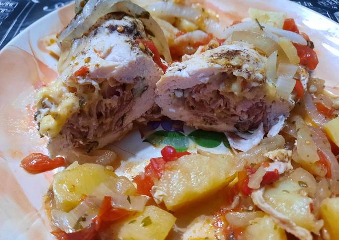 Suprema de pollo rellena (en cazuela) Receta de La profe Luisa- Cookpad