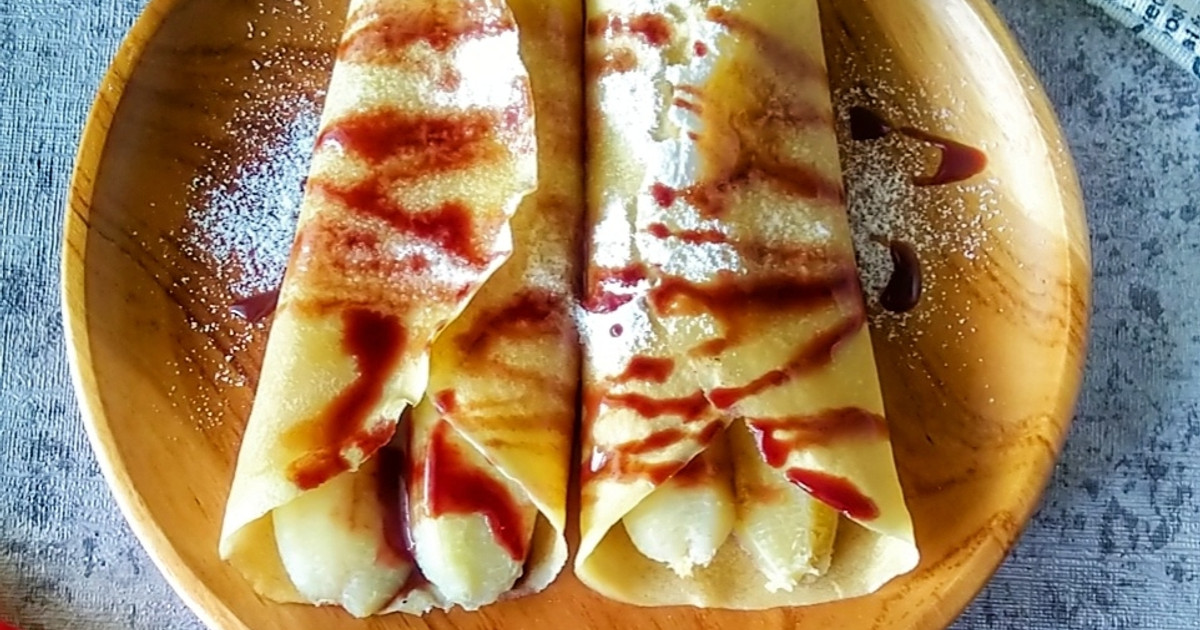 Resep Pisang Crepes Coklat Salju oleh nidarudi - Cookpad