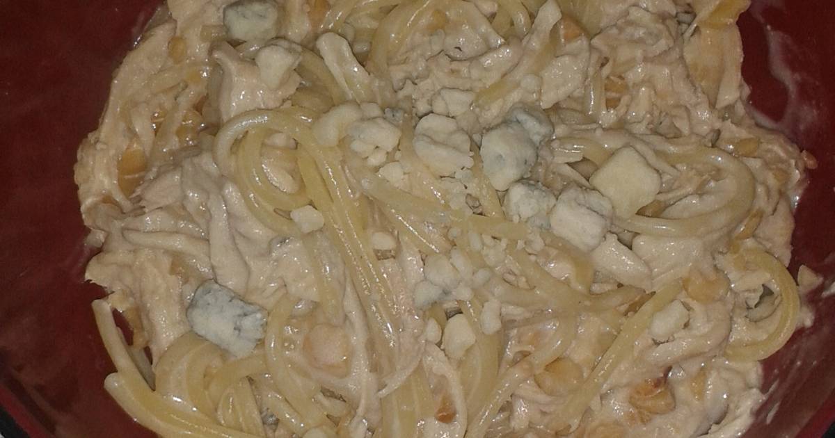 Espaguetis con pollo y crema de leche - 58 recetas caseras- Cookpad