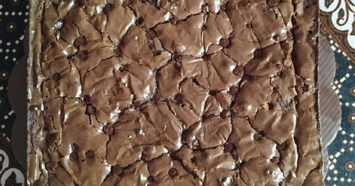 Resep Brownies Panggang Shiny Crust oleh Wiwin Lestari - Cookpad