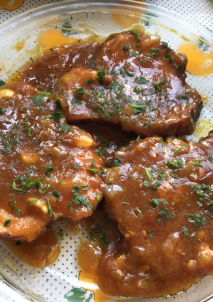 Chuletas Ahumadas De Cerdo En Salsa Agridulce Receta de Rosa Padrón ...