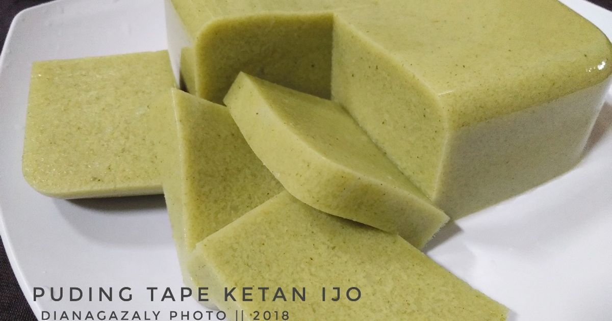 Resep Puding Tape Ketan Ijo oleh diana az - Cookpad