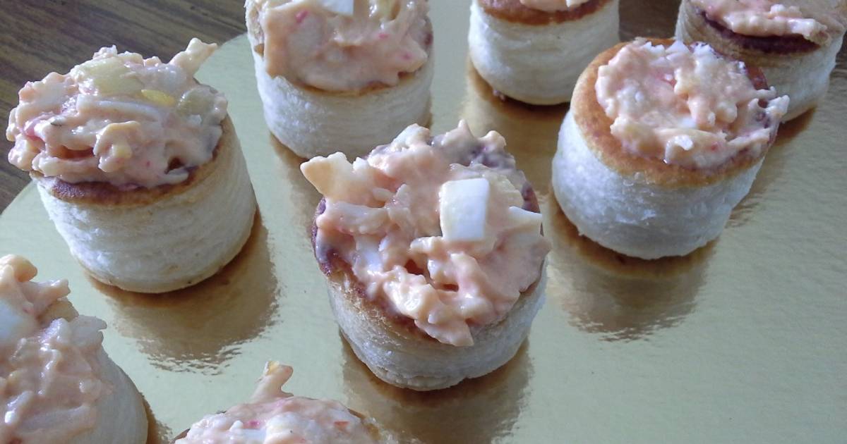 Volovanes de surimi y piña Receta de Carmem- Cookpad