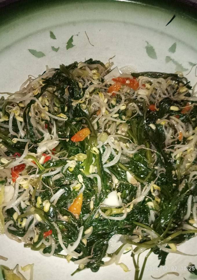 Resep Oseng kangkung dan touge pedas oleh ami chanchinchun - Cookpad