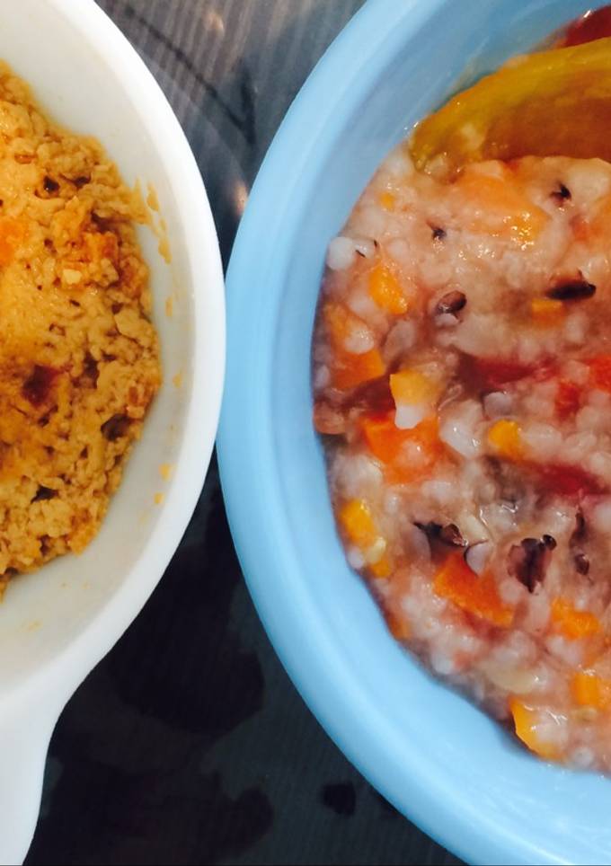 สูตร อาหารเด็ก ไข่ตุ๋นน้ำลูกพรุนกับข้าวตุ๋นผัก โดย parny - Cookpad