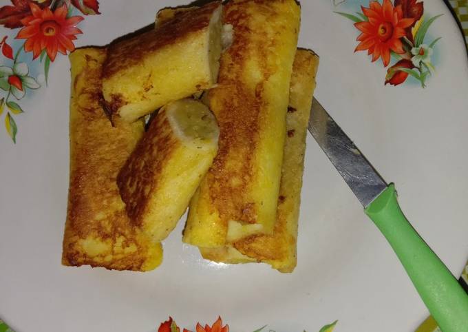 Resep Roti gulung isi selai pisang panggang teflon oleh Anita Dwi ...