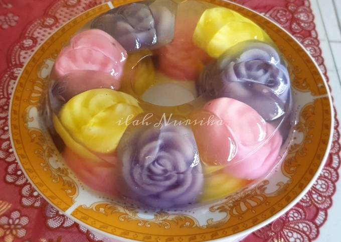 Resep Puding Kaca Bunga oleh Ilah Nursika - Cookpad