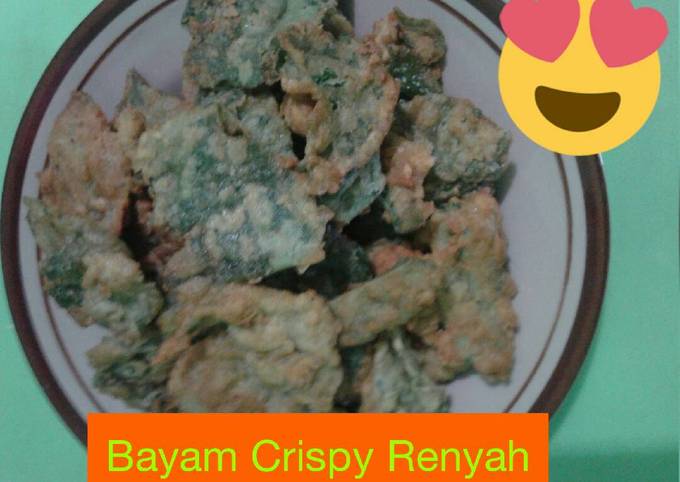 Resep Bayam Crispy Renyah 😊😊 oleh Eva Nurjanah - Cookpad