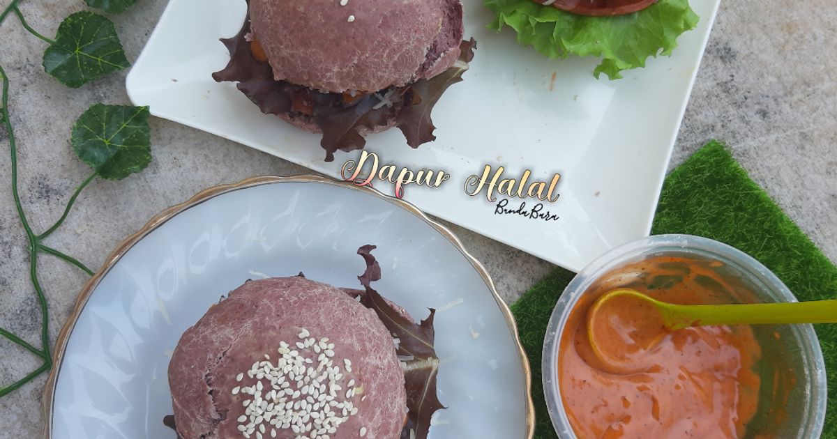 Resep Burger Ubi Ungu oleh Dapur Halal (Indri) - Cookpad