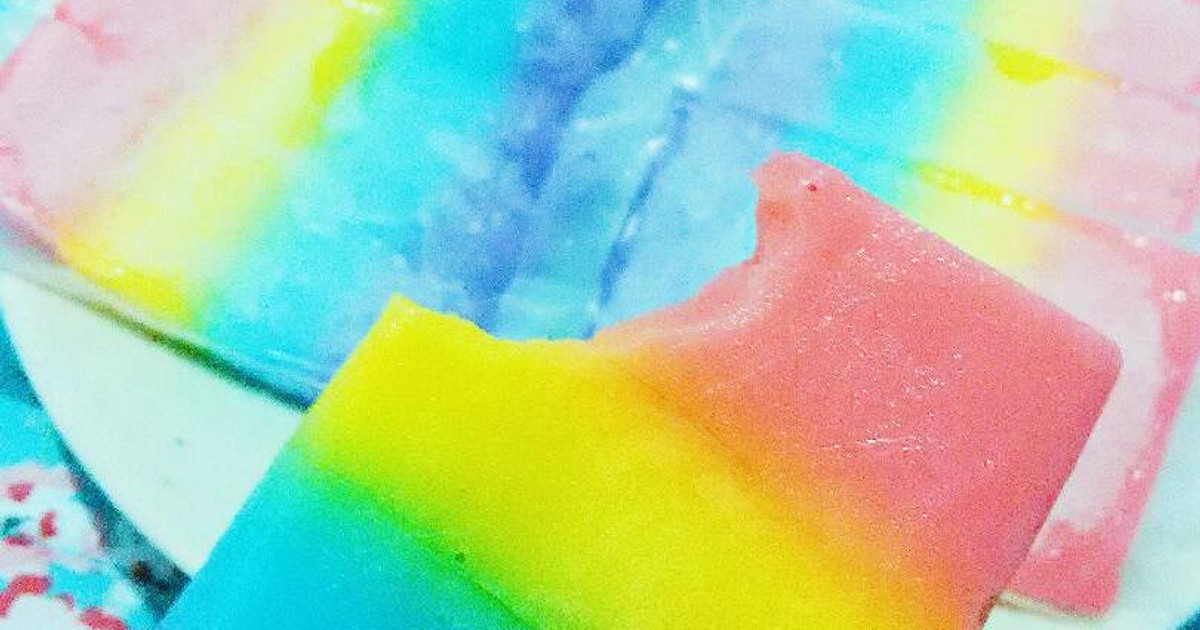 Resep Es Gabus Hunkwe Rainbow oleh Galuh - Cookpad