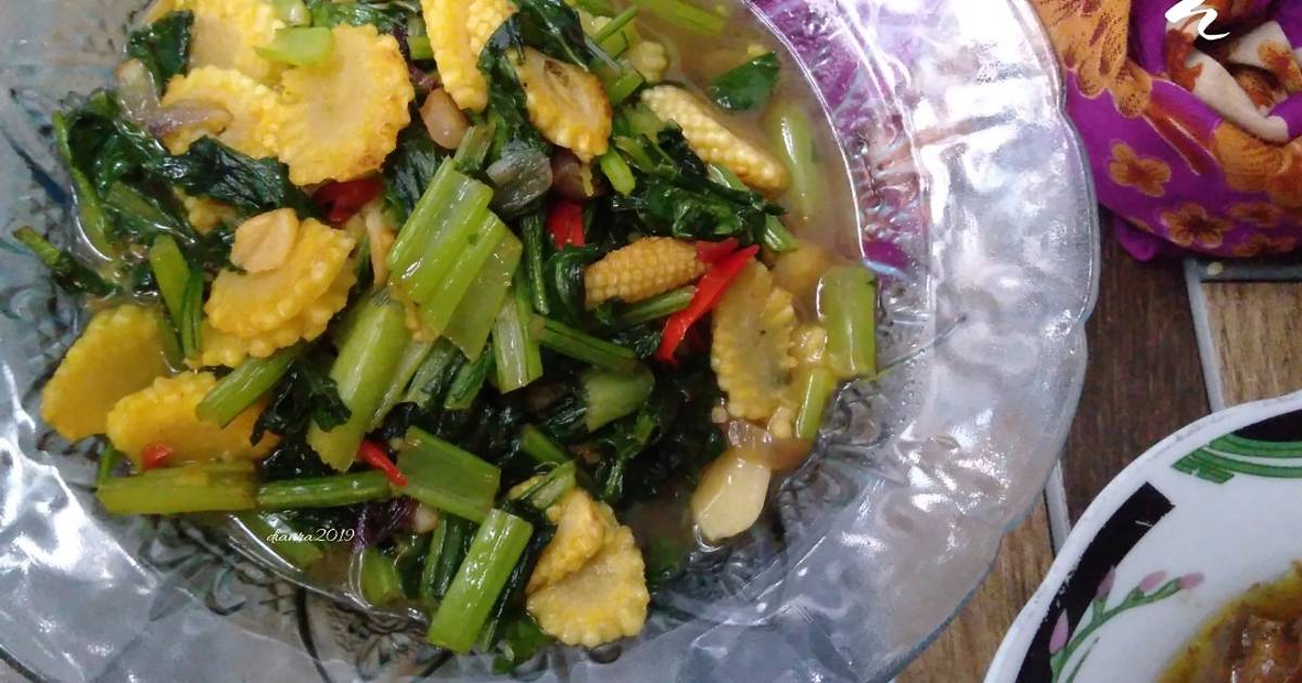 Resep Tumis sawi baby corn oleh Dapur dianra - Cookpad