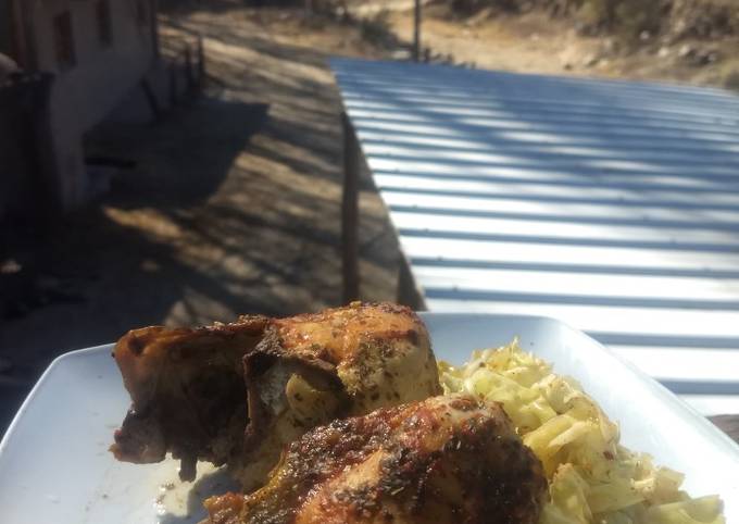 Sazón casero en pollo y ensalada de repollo y cebolla (sureña) Receta ...