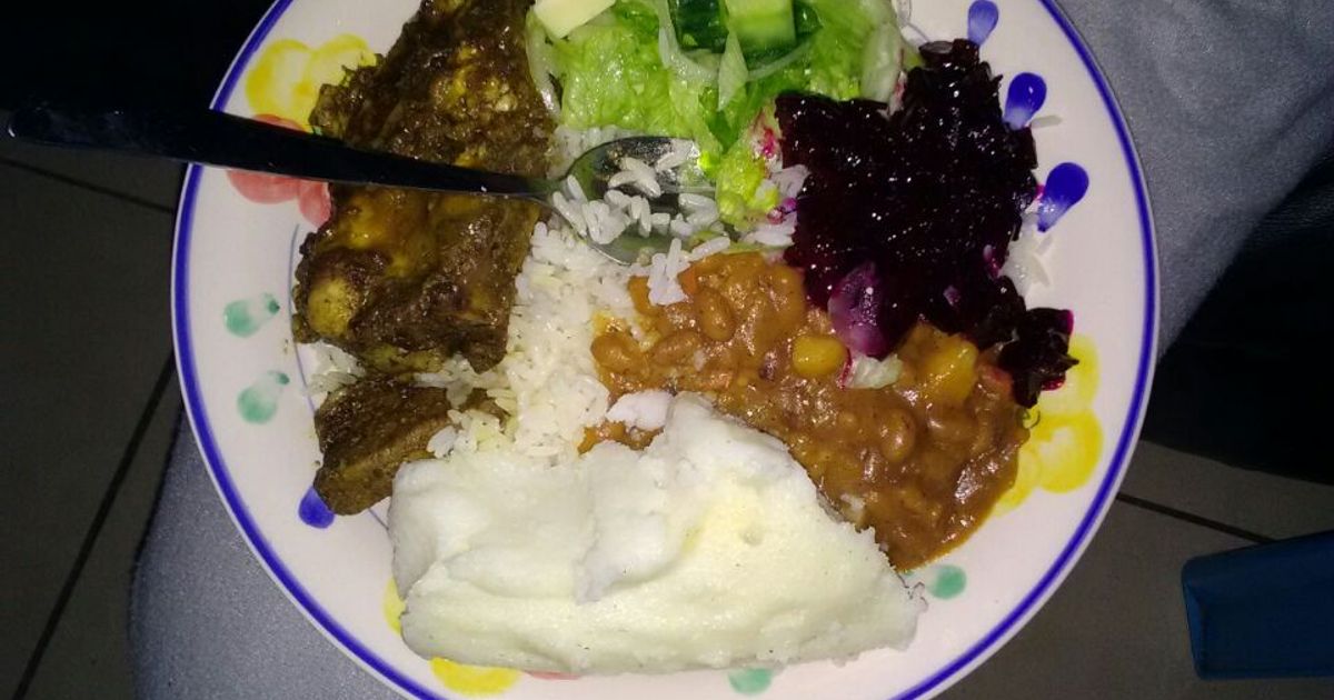 Soft Pap,Rice,Salads And T Bone Recipe by Risuna Macheke - Cookpad