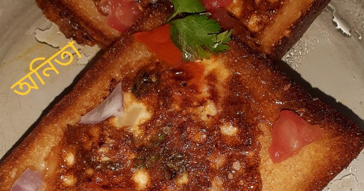 Anita Dutta দ্বারা ব্রেড পকেট টোস্ট(Bread Pocket Toast Recipe In ...