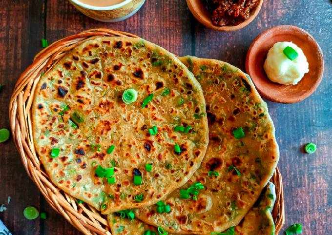 Spring Onion Paratha Recipe by spicequeen - Cookpad