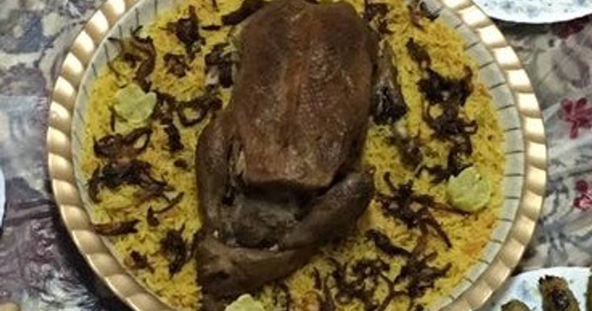 طريقة عمل بط محمر و ارز اصفر على اصولها بطريقة سهلة وسريعة من amani ...