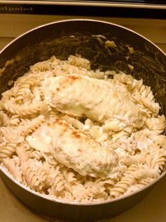 Baked Chicken Alfredo Ziti Recipe by Caitlin Mulvihill Harsha