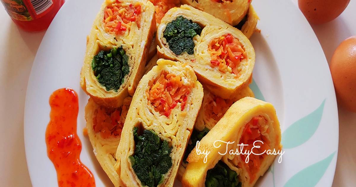 Resep Egg Roll | Olahan Telur Simple tapi Komplit oleh 😃TastyEasy😋 ...