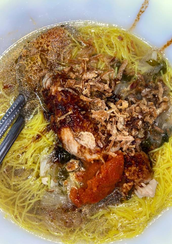 Resipi BeeHun Sup Utara 🔰Step by Step 🧚🏻 (Bihun - Sup Ayam - Sambal ...