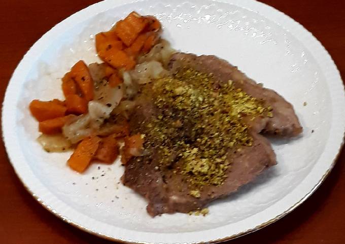 Carne de potro con pistacho y guarnición Receta de jluiscaro63- Cookpad