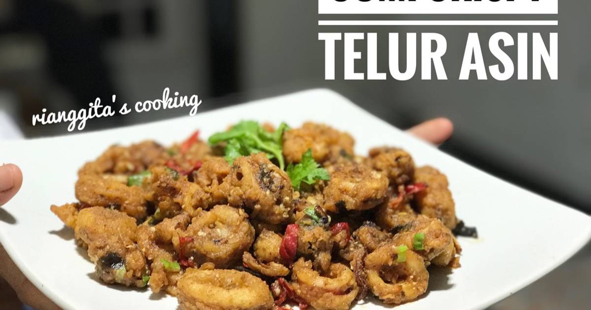 Resep Cumi Goreng Telur Asin oleh rianggita - Cookpad