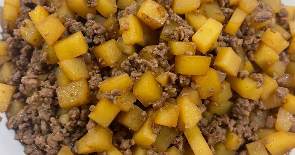 Resep Kentang Dadu Daging Cincang (No Oil) oleh The Erlims’ Meal - Cookpad