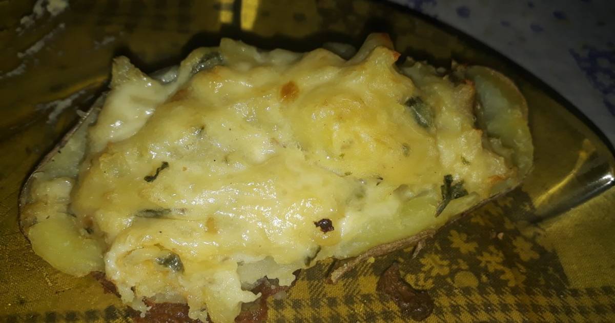 Papas rellenas con verdeo y queso crema - 16 recetas caseras- Cookpad