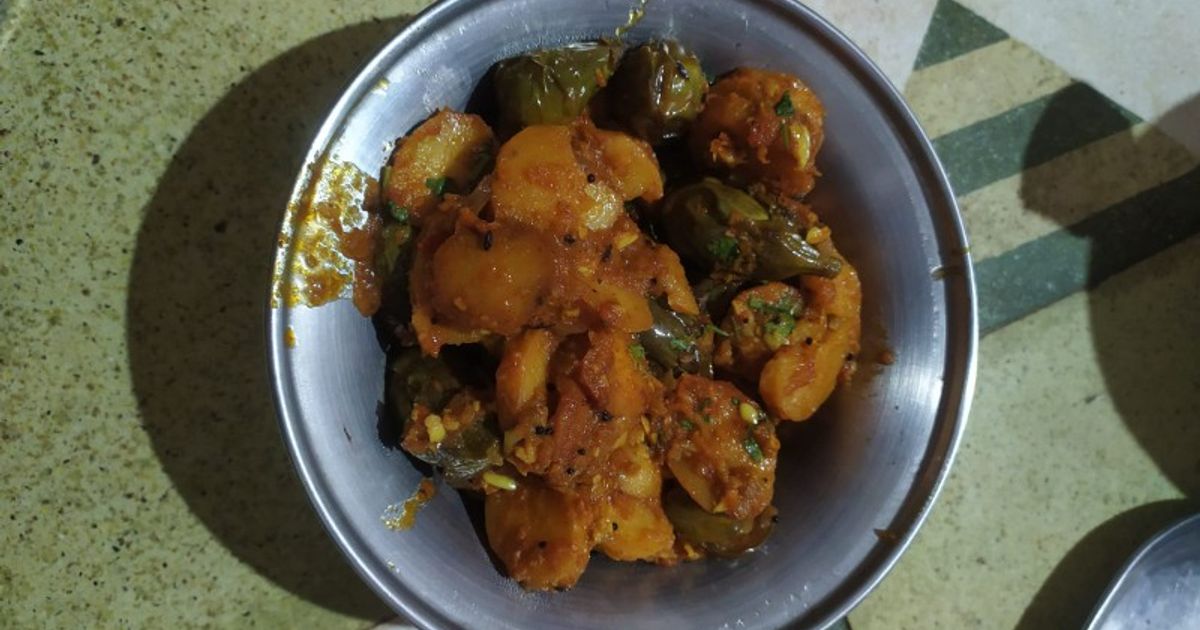 Saroj vadukur દ્વારા રેસીપી ભરેલા રીંગણ બટેકા નું શાક (Bharela Ringan ...