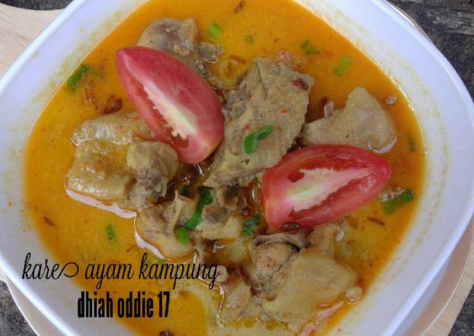 Resep Kare Ayam Kampung oleh Dhiah Oddie - Cookpad
