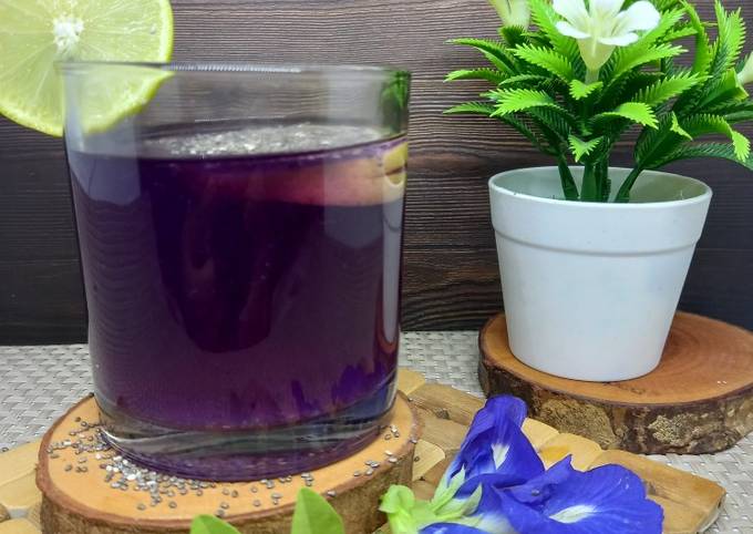Resep Teh Bunga Telang Chia Seed oleh Hj.Tintin Purnama Sari - Cookpad