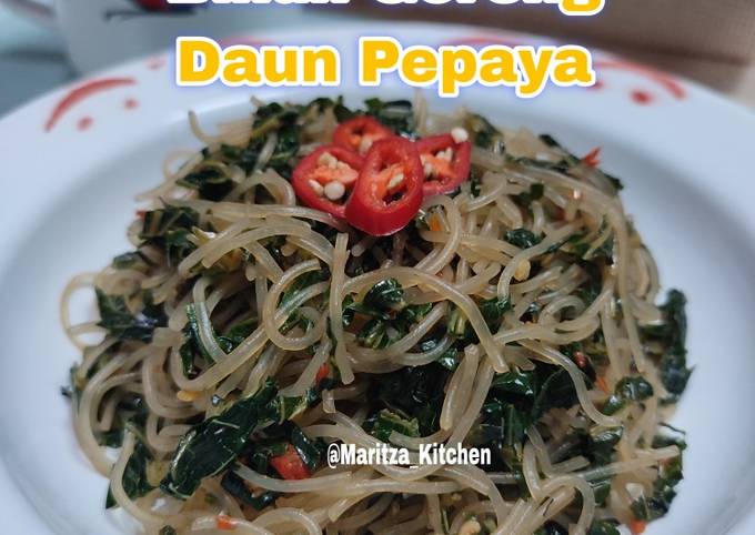 Resep Bihun Goreng Daun Pepaya oleh Maritza Kitchen - Cookpad
