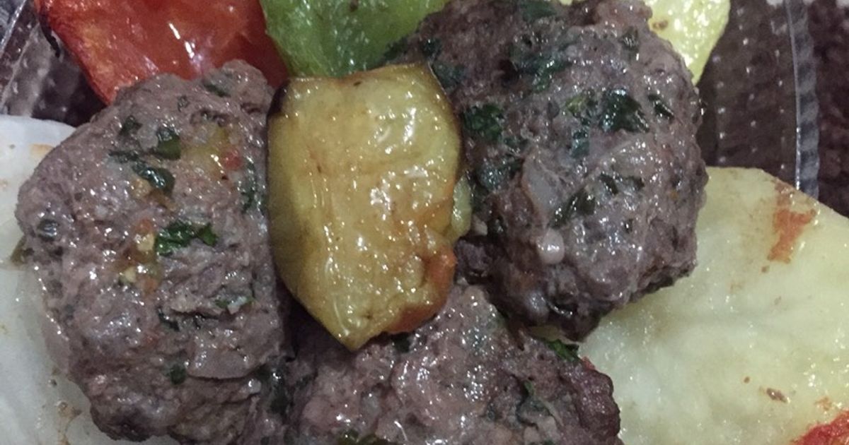 Baked Kofta With Vegetables Recipe By Nisrin