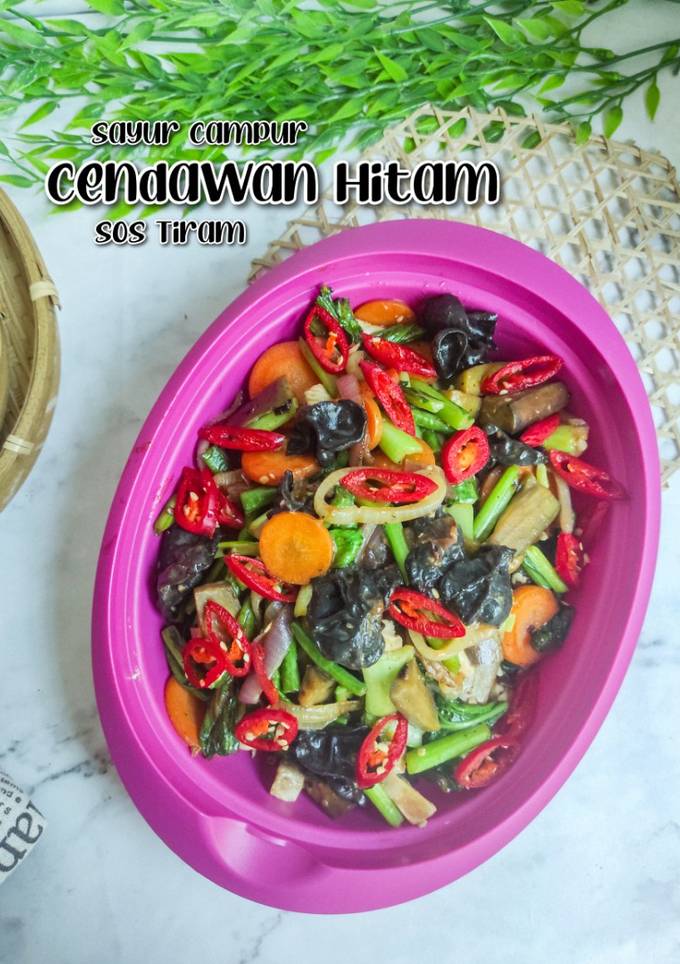 Resipi Sayur Campur Cendawan Hitam Sos Tiram oleh Maisarah Mamat - Cookpad